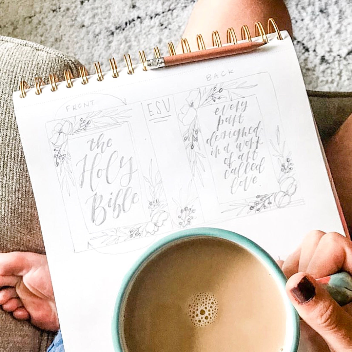 Custom Hand Painted Bible Design Experience - Wheat and Honey Co.